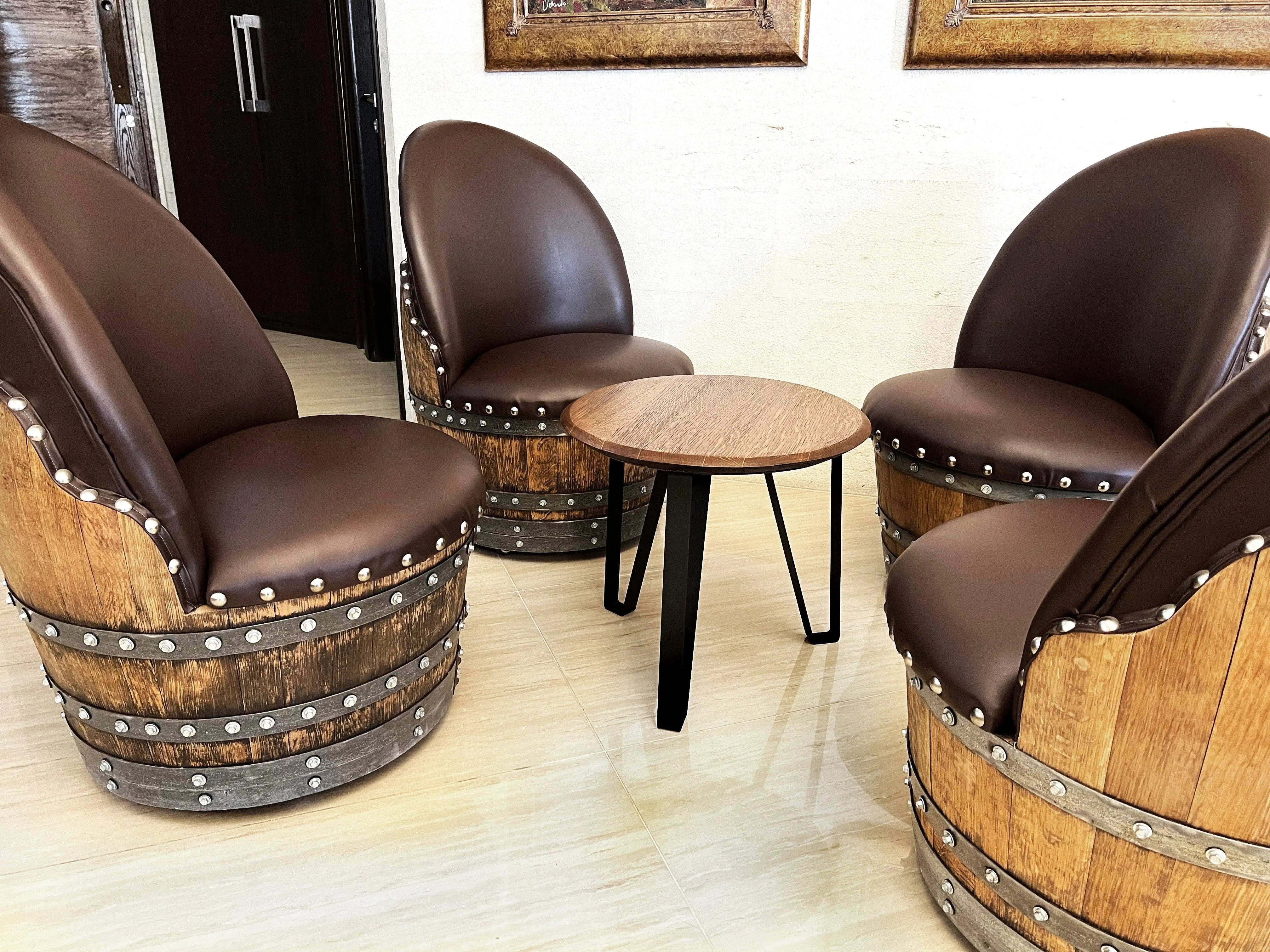 Barrel Stave Furniture Plans Barrel Cocktail Table Bargain Barrel