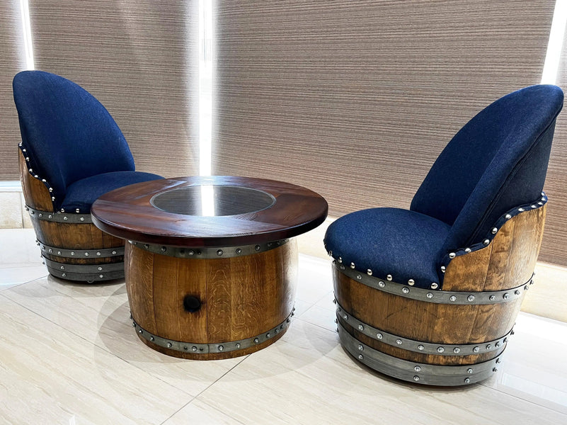 Barrel Tables - Oak Wood Wine Barrels