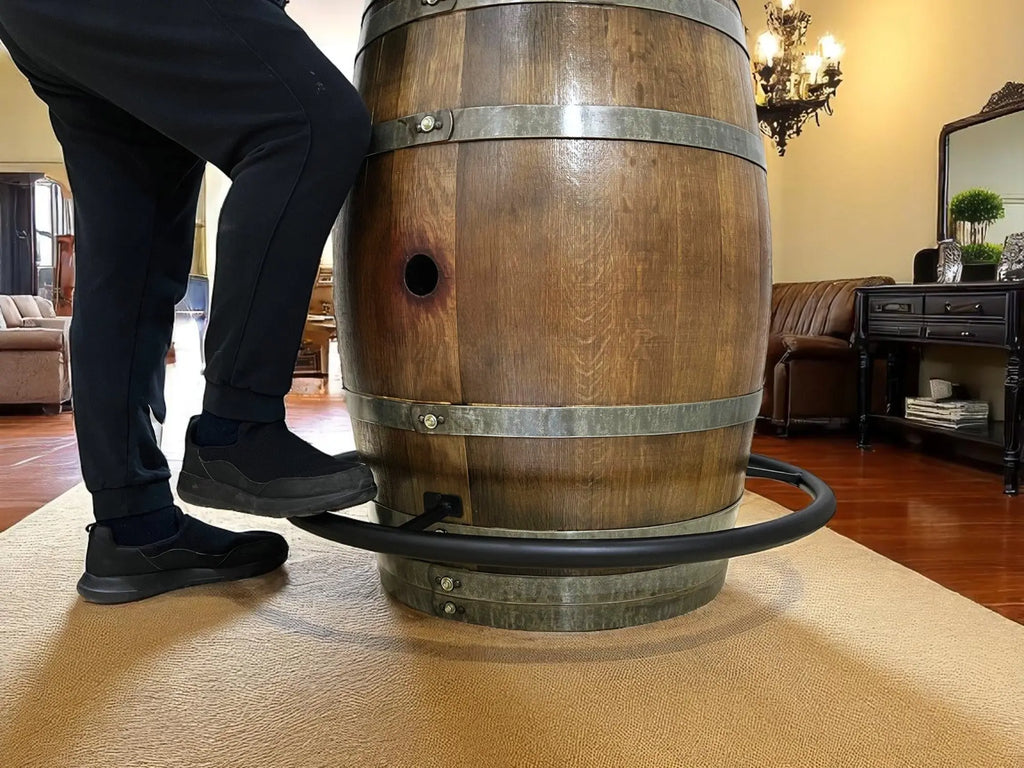Whiskey and Wine Barrel Footrest, Fits Any Standard 53-59 Gallon – Oak ...