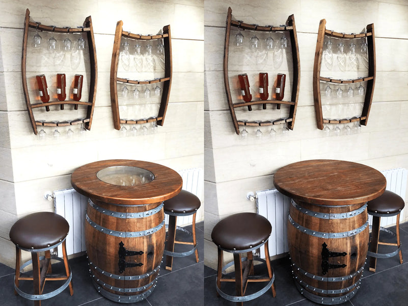 Barrel Bars - Oak Wood Wine Barrels
