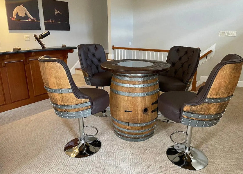Barrel Bars - Oak Wood Wine Barrels