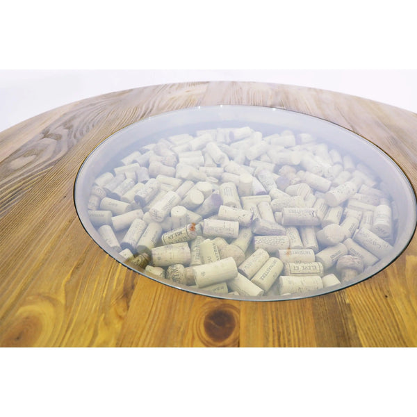 OBARREL Round Wood-Glass Barrel Top (Top Only) - BARREL FURNITURE - Oak ...