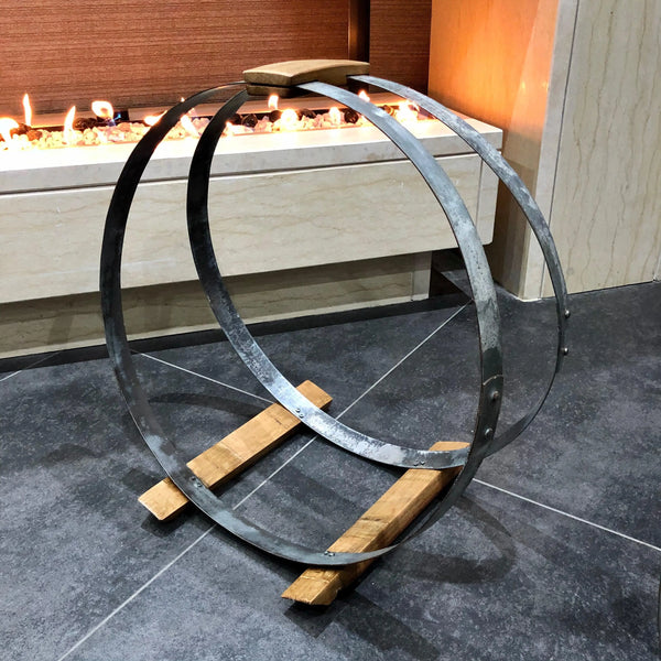 OBARREL 2 Pack x Barrel Hoop Wood Basket - BARREL FURNITURE - Oak Wood ...