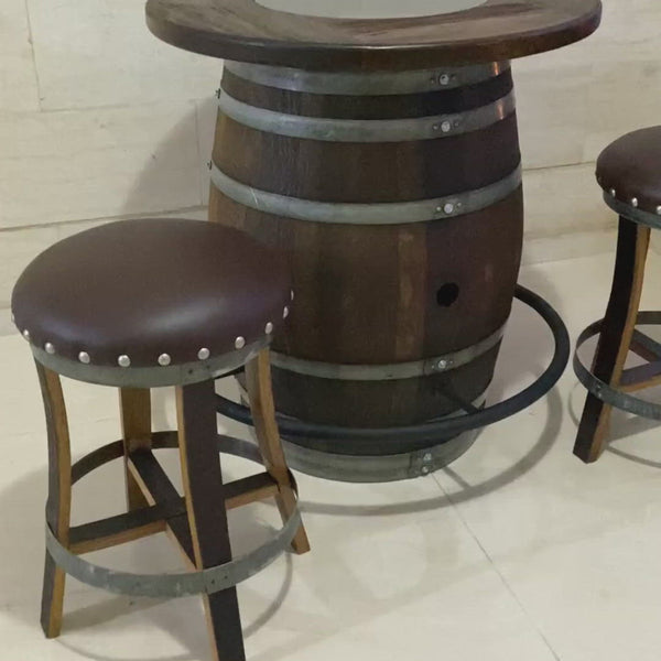 Whiskey and Wine Barrel Footrest, Fits Any Standard 53-59 Gallon - Oak ...